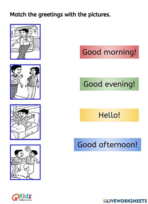 Greetings Of The Day Worksheet Greetings For The Day Greetings