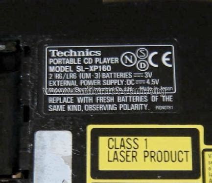 Portable CD Player SL XP R Player Technics Brand Build Radiomuseum Org