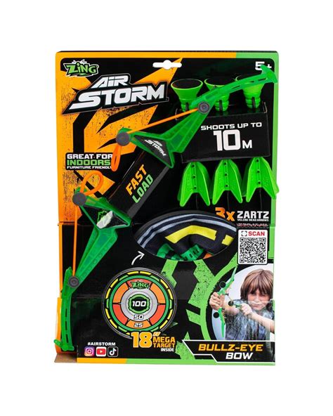 Zing Air Storm Bullz Eye Bow And Target Pack Assorted Kmart