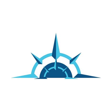 Blue Compass Rose Icon Logo Template 50521945 Vector Art At Vecteezy