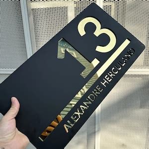 Customized House Number Sign Outdoor House Numbers Plate Personalized