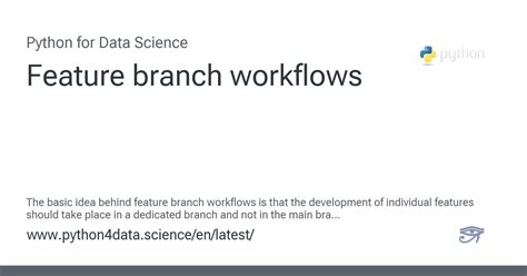 Feature Branch Workflows Python For Data Science 2430