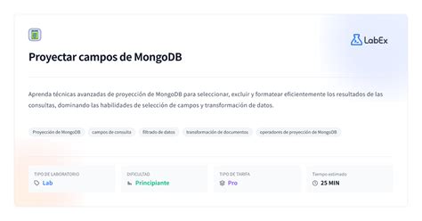 Cómo Proyectar Campos En Mongodb Labex