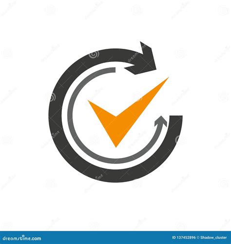 Flat Icon Of Graphical Symbol Of Movement Rotation Cyclic Recurrence Stock Vector