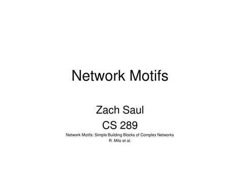 Ppt Network Motifs Powerpoint Presentation Free Download Id1462495