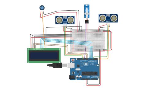 Circuit Design Smart Parking Tinkercad