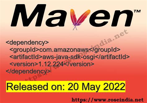 Maven Dependency For Comamazonaws Aws Java Sdk Osgi Version 112224 Is Released Learn To