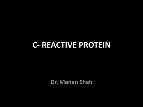 C Reactive Protein Pptx
