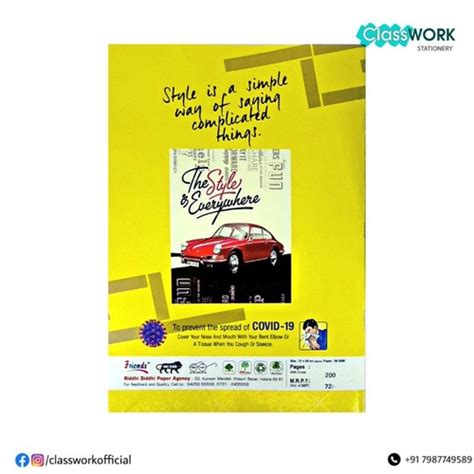 Buy Single Line A Size Pages Notebook Online From Classwork Stationery