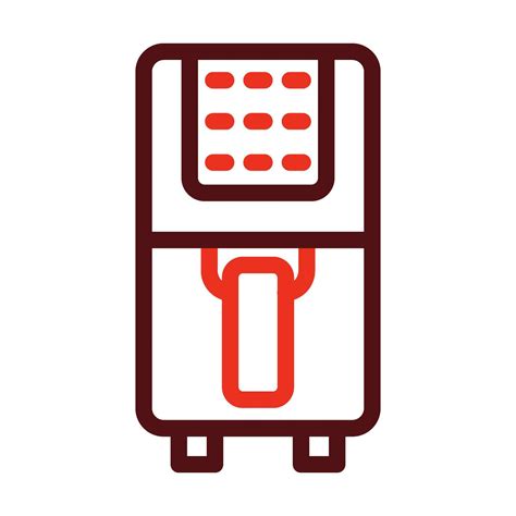 Air Fryer Vector Thick Line Two Color Icons For Personal And Commercial