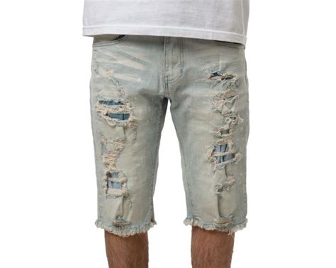 Smoke Rise Damian Denim Shorts In Alpine Blue Js20230 Alpine Shiekh