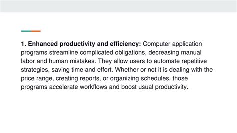 Ppt Exploring The Benefits Of Computer Application Program Powerpoint