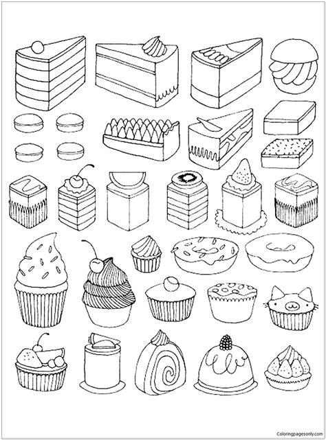 Dessert Coloring Pages Printable Web Download Color And Print These