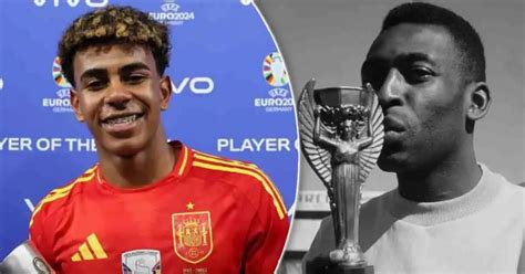 واکنش پله به شکسته شدن رکوردش توسط لامین یامال عکس بارسانیوز