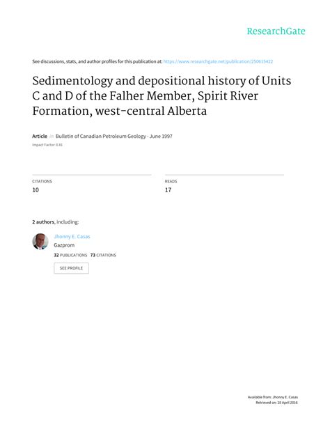 Pdf Sequence Stratigraphy And Facies Associations Of Falher Units C And D Lower Cretaceous