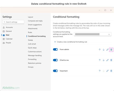Conditional Formatting In New Outlook And Web To Highlight Emails