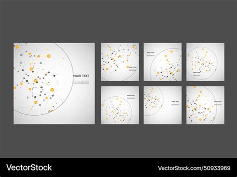 Abstract Polygonal Geometric Shape With Molecule Vector Image