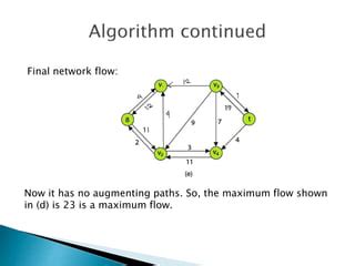 Minimum Cost Maximum Flow PPT