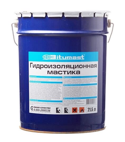 Мастика битумная гидроизоляционная Bitumast 18 кг/21,5 л — купить в ...