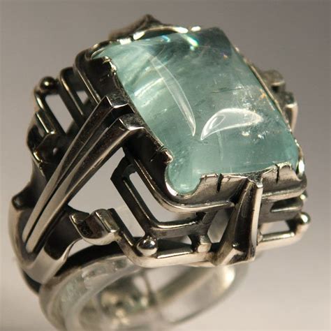 Кольцо с аквамарином 'Ледяное царство' | Rings for men, Gems jewelry ...