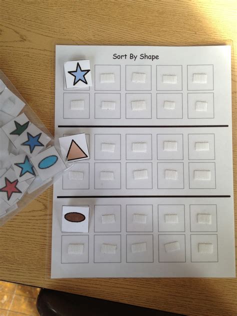 Autism Tank Work Task Tuesday Sorting By Shape And Size