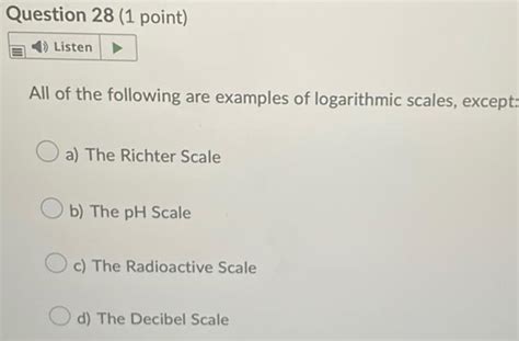 Answered All Of The Following Are Examples Of Logarithmic Scales