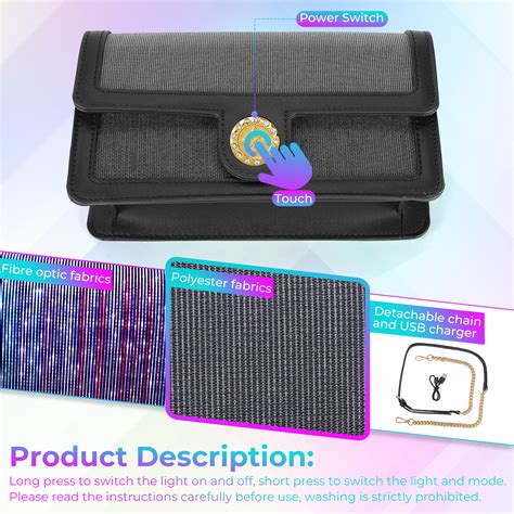 Led Bags Light Up Purse Festival Evening Clutch Luminous Handbag