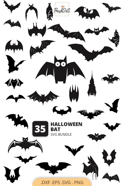 Halloween Bat Svg Halloween Bat Bundle Svg Halloween Bat Silhouette Halloween Bat Clipart