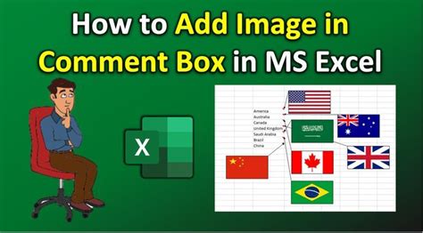 How To Insert Or Add Image In Comment Box In Excel Excel Tricks In