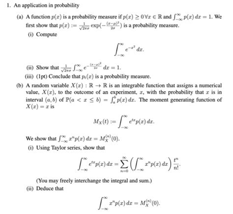 Solved An Application In Probability A A Function P Q Chegg Com