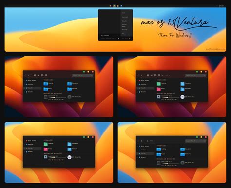 Mac Os 13 Ventura Dark Theme For Windows 11 23h2 Cleodesktop Images And Photos Finder