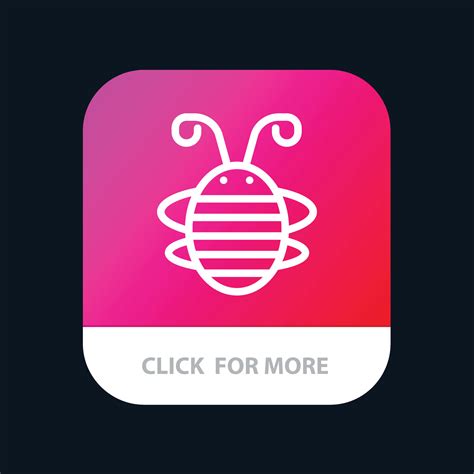 Bee Insect Beetle Bug Ladybird Ladybug Mobile App Button Android And