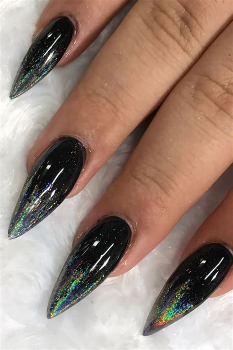 10 Black Stiletto Nails That Command Attention Polish And Pearls