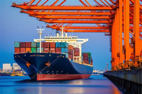 贸易港口的船舶高清图片下载 正版图片600176634 摄图网