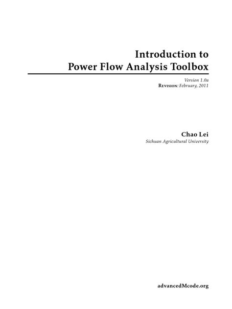 Pdf Power System Analysis Toolbox Dokumentips