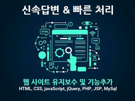 홈페이지수정 유지보수 오류개선 꼼꼼하게 작업해드립니다 크몽