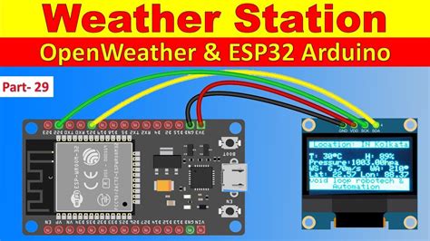 29 Online Weather Station With Esp32 And Oled Using Openweathermap Api Youtube