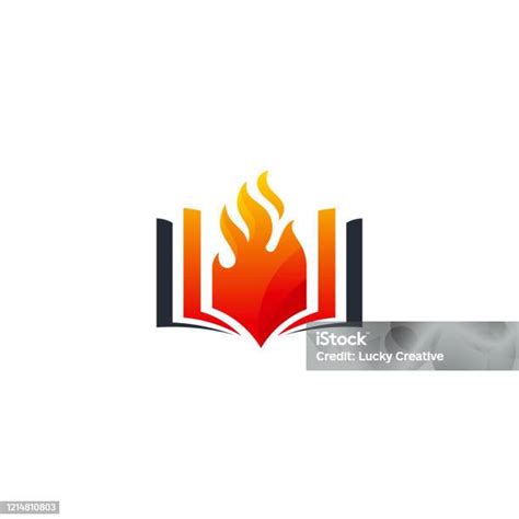 스피릿 북 로고 디자인 핫 학습 로고 디자인 벡터 동기 부여 도서 로고 디자인 성화에 대한 스톡 벡터 아트 및 기타 이미지 성화 로고 가연성 Istock