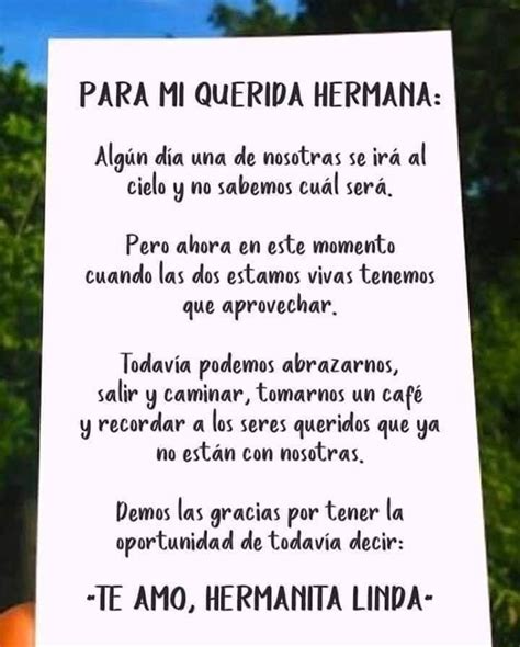 Carta A Mi Hermana Mayor Reto