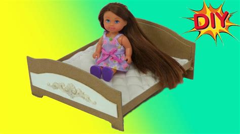 Как сделать кровать для куклы своими руками Diy Youtube