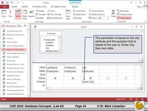 Ppt Cgs 2545 Database Concepts Spring 2014 Lab 2 Powerpoint Presentation Id6187337