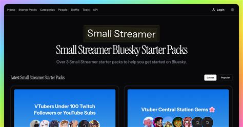 Small Streamer Bluesky Starter Packs 3 Lists • Nov 2025