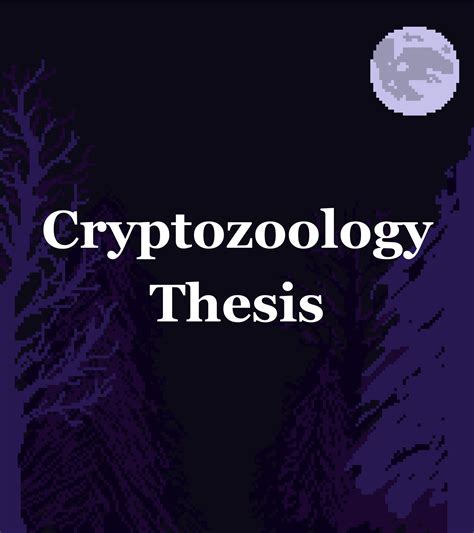 Cryptozoology Thesis Partial Demo By Taz Talia Disney
