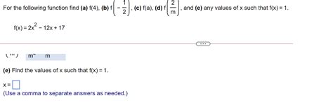 Solved For The Following Function Find A F B F Chegg Com