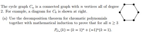 Solved The Cycle Graph Cn Is A Connected Graph With N Chegg