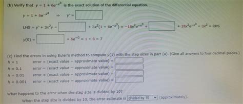 Solved A Program A Calculator Or Computer To Use Eulers