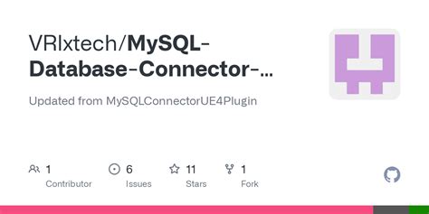 Github Vrlxtechmysql Database Connector Plugin For Unreal Engine 5
