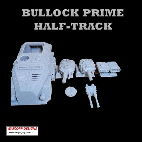 Bullock Armoured Half Track With Additional Weapons Digital Stl