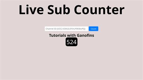 How To Create A Youtube Live Subscriber Count Website Using Youtube Api