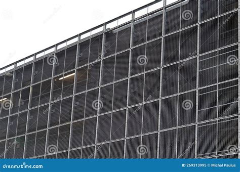 Steel Cladding Of A Building With A Expanded Metal Lattice Structure Steel Cladding Of A Building With A Expanded Metal Lattice Structure